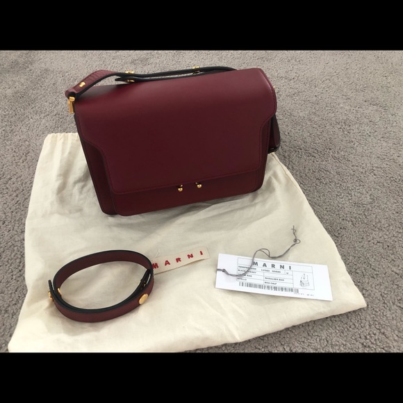 Marni | Bags | Marni Trunk Medium Burgundy | Poshmark